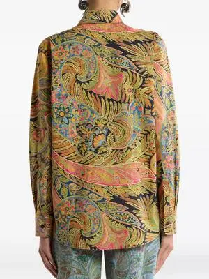 Etro Paisley-motif Poplin Shirt - Neutrals