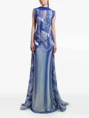 GEMY MAALOUF Embroidered Pattern Maxi Dress