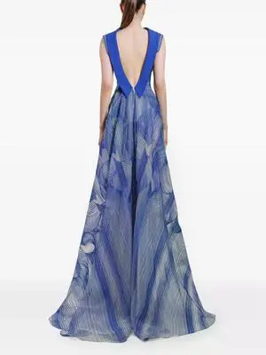 GEMY MAALOUF Embroidered Pattern Maxi Dress