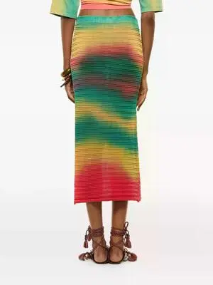 LANEUS Knitted Tie-dye Skirt