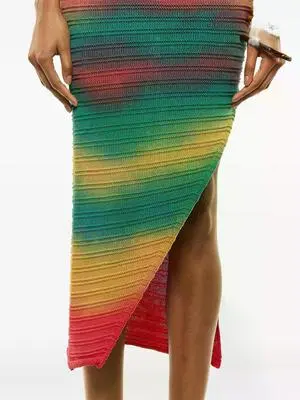 LANEUS Knitted Tie-dye Skirt