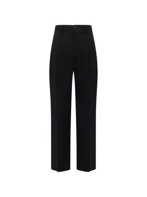 LANEUS Buttoned Trousers - Black