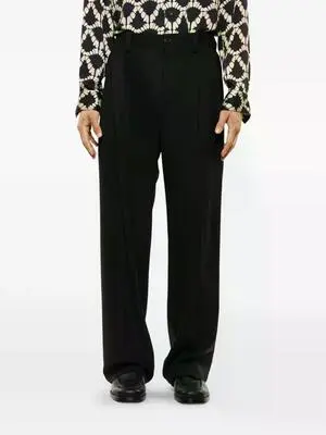 LANEUS Buttoned Trousers - Black
