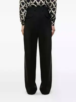 LANEUS Buttoned Trousers - Black