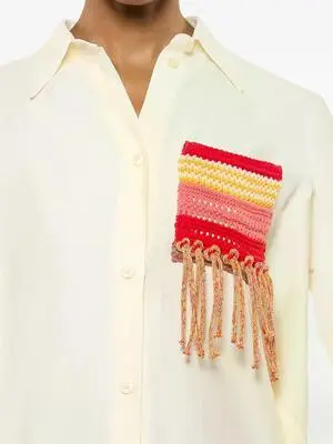LANEUS Fringed-pocket Shirt