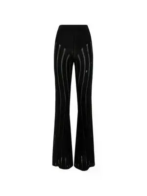 LANEUS Knitted Flared Trousers