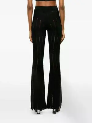 LANEUS Knitted Flared Trousers