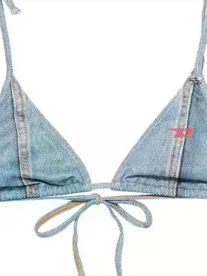 DIESEL® Tie Detail Bikini Top - Blue