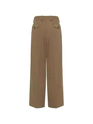 LANEUS Button-fastening Flap-pocket Trousers