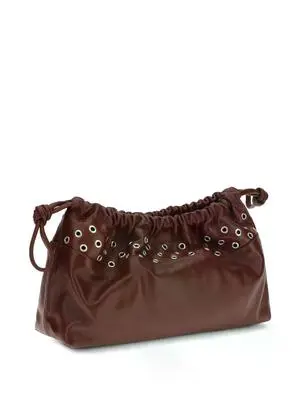 Pierre Hardy Leather Clutch With Metal Eyelets - Red