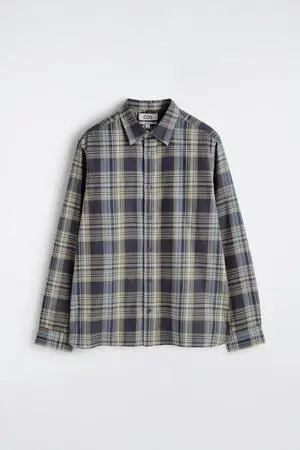 Cos Checked Cotton-twill Shirt