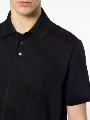 Emporio Armani Monogram-pattern Polo Shirt