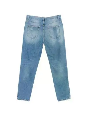 BLUGIRL Distressed Five-pocket Jeans