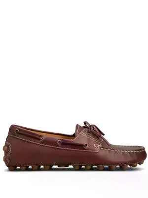 TOD'S Leather Boat Shoes - Brown