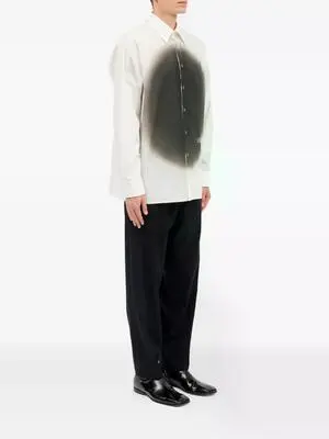 MAISON MARGIELA Blurred-print Long-sleeve Shirt - White