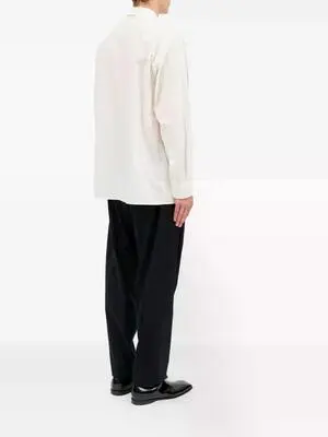MAISON MARGIELA Blurred-print Long-sleeve Shirt - White