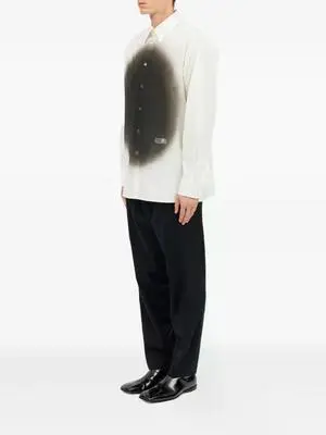MAISON MARGIELA Blurred-print Long-sleeve Shirt - White