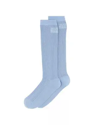 MAISON MARGIELA Ribbed Logo Socks - Blue