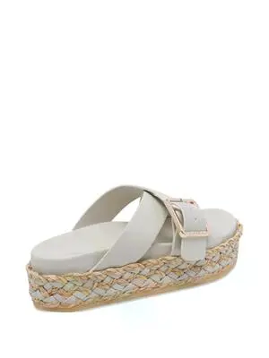 PALOMA BARCELO Vienna Calidis Buckle-detail Sandals - White