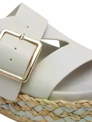 PALOMA BARCELO Vienna Calidis Buckle-detail Sandals - White