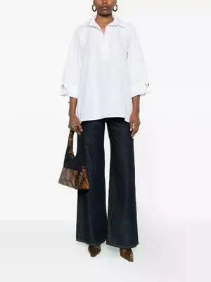 Max Mara Drawstring Layered Blouse
