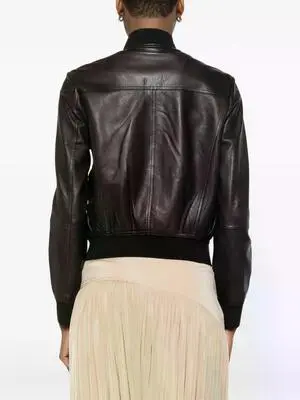 BULLY Panelled Lambskin Jacket - Brown