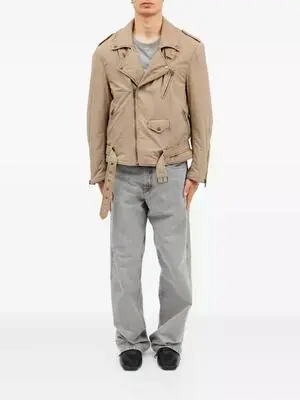 MAISON MARGIELA Belted Zip-up Biker Jacket