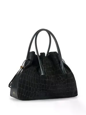 Elisabetta Franchi Crocodile Print Tote - Black