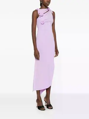 Coperni Flower Knot-detail Midi Dress
