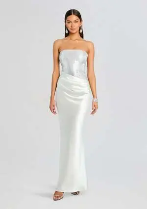 Retrofete Alexandra Embellished Dress - White/silver