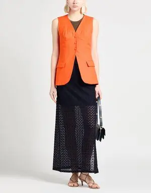 Sandro Tailored Vest In Linen, Cotton, And Elastane