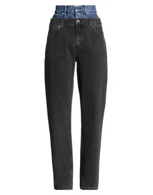 Sandro Straight-leg Two-tone Denim Jeans