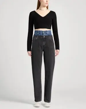 Sandro Straight-leg Two-tone Denim Jeans