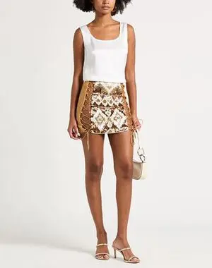 Elisabetta Franchi Mini Tweed Pencil Skirt With Appliqués And Sequins