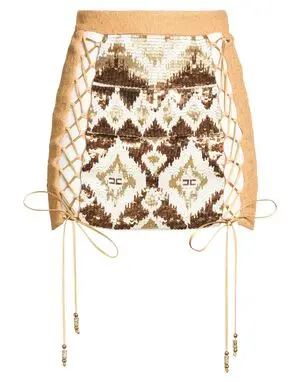 Elisabetta Franchi Mini Tweed Pencil Skirt With Appliqués And Sequins