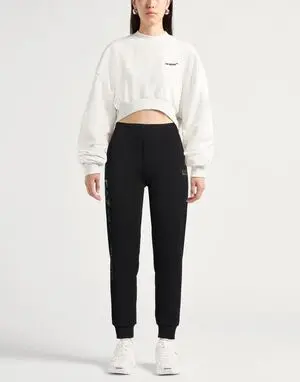 EA7 Cotton Elastane Track Pants - Black