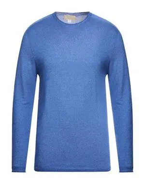 120% Lino Cashmere Crewneck Sweater - Blue
