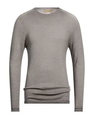 120% Lino Cashmere Crewneck Sweater - Grey