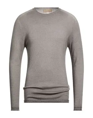 120% Lino Cashmere Crewneck Sweater - Grey
