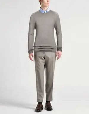 120% Lino Cashmere Crewneck Sweater - Grey