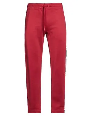 BIKKEMBERGS Pants Burgundy Size Polyester, Cotton