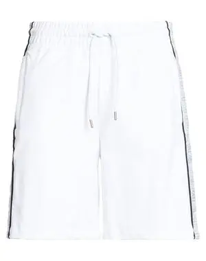 BIKKEMBERGS Light Cotton Blend Athletic Shorts - White