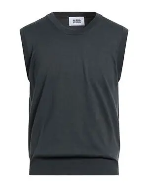 Alpha Studio Knitted Cotton Top - Grey