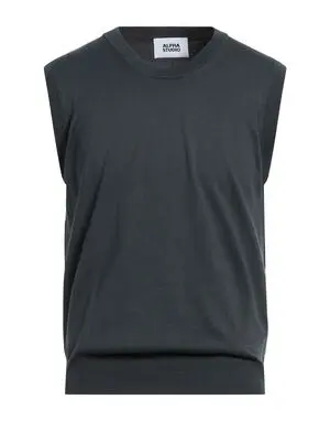 Alpha Studio Knitted Cotton Top - Grey
