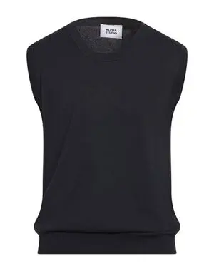 Alpha Studio Knitted Cotton Sleeveless Top Midnight Blue