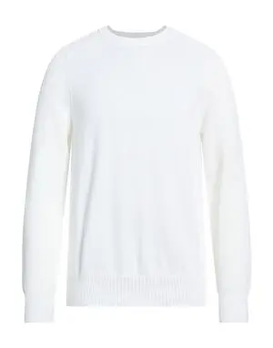 Alpha Studio Cotton Crewneck Sweater - Ivory