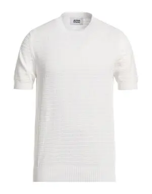 Alpha Studio Sweater With Pointelle Knit - White