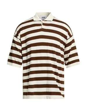 Alpha Studio Striped Jacquard-knit Cotton Polo Shirt