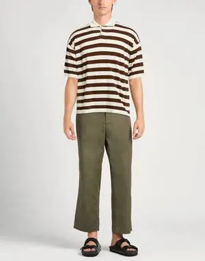 Alpha Studio Striped Jacquard-knit Cotton Polo Shirt