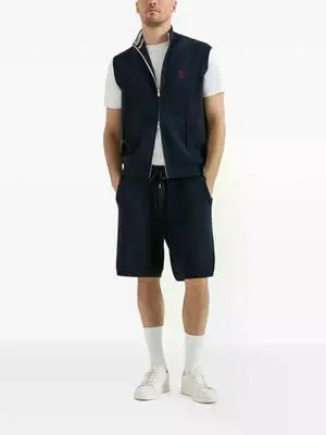Brunello Cucinelli Cotton And Silk Double-knit Vest - Blue